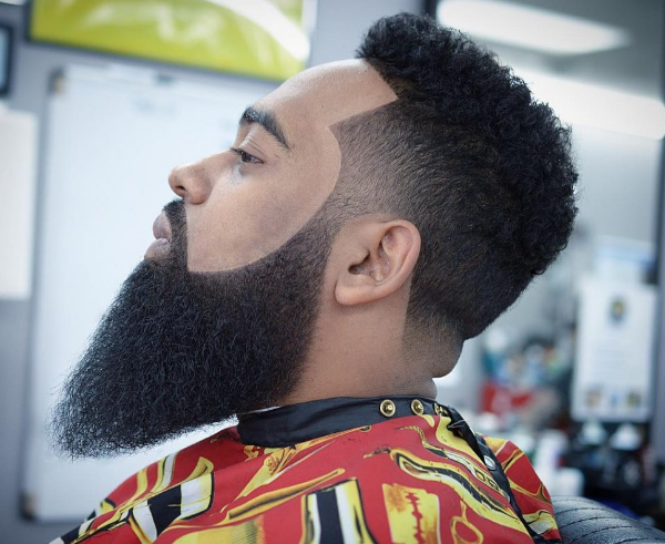8. Taper Fade + Full Beard - The Hair Stylish